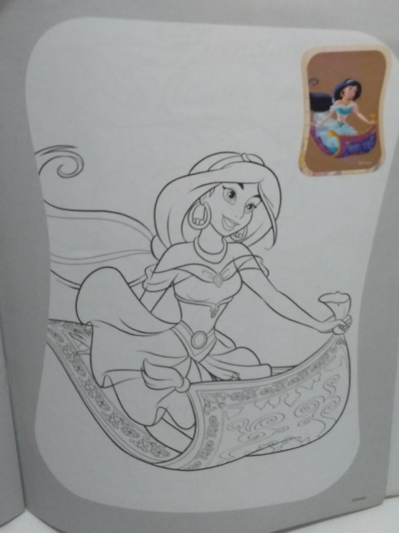 Buku Mewarnai Disney Princess + 16 Princess, Buku & Alat Tulis, Buku ...