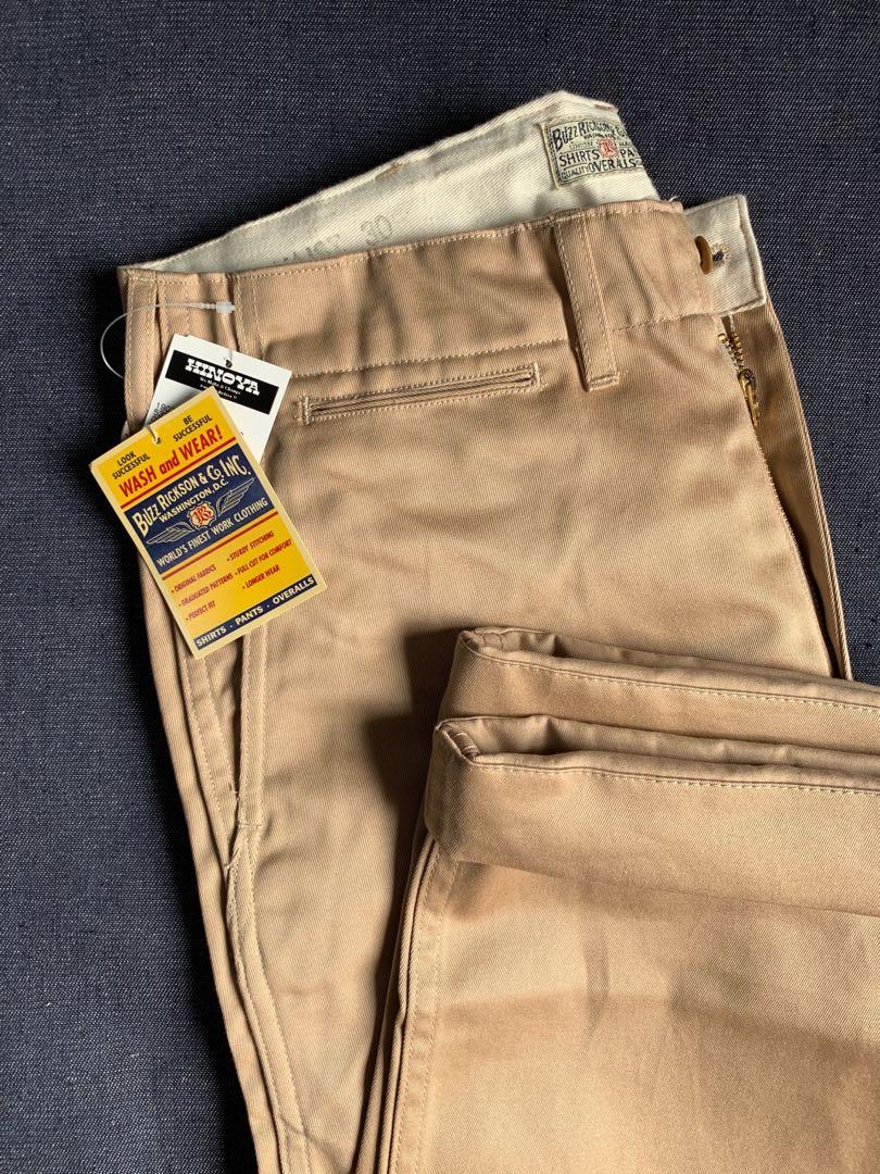 Buzz Rickson Original Spec Khaki Chinos (Tagged sz30), Men's Fashion ...