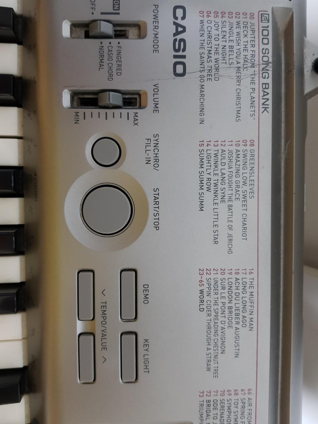 Casio LK-120 key lighted keyboard + stand, songbook and cable, Hobbies ...