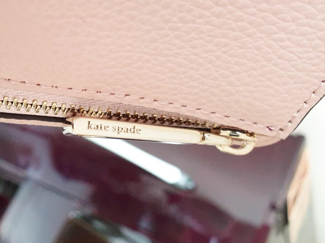 Kate Spade Eva Large Slim Bifold Wallet Pink and Mahogany, Women's ...