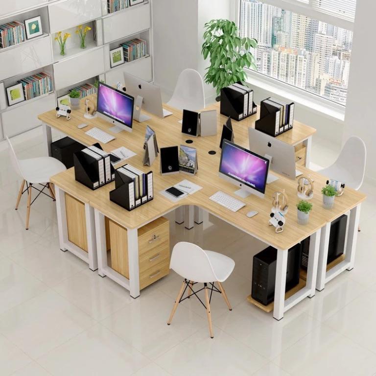 L-shaped Study Table with FREE Installation, Furniture & Home Living ...