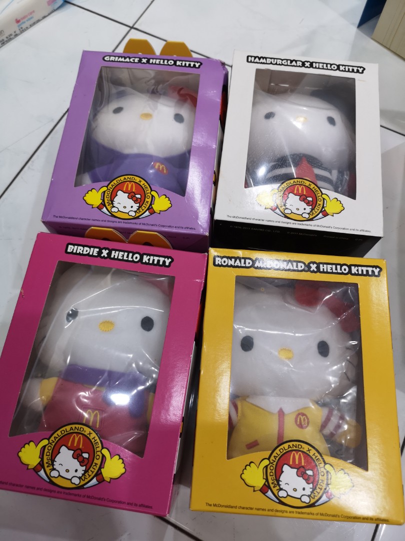 McDonald's Hello Kitty collectibles plushie set, Hobbies & Toys ...