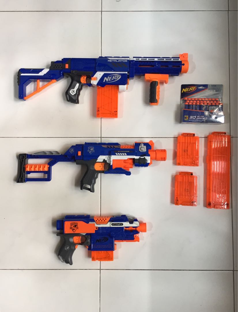 Nerf Gun Package, Hobbies & Toys, Toys & Games on Carousell