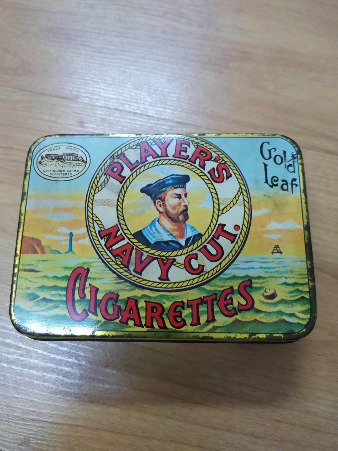 Player's Navy Cut Gold Leaf Cigarettes Tin Vintage, Hobbies & Toys ...