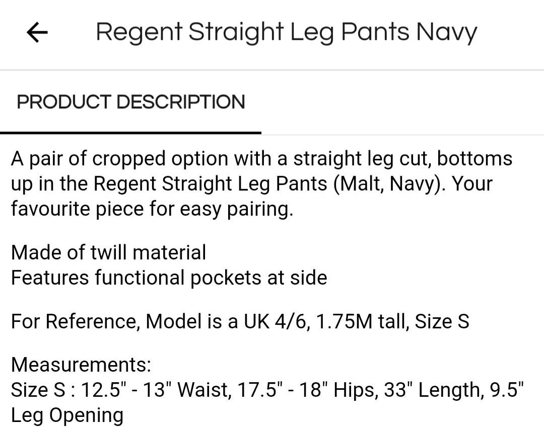 Regent Straight Leg Pants, Women's Fashion, Bottoms, Other Bottoms on ...