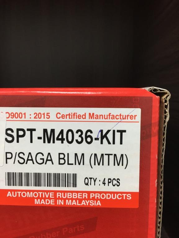 SAGA BLM 1.3 (MANUAL) ENGINE MOUNTING SET SCHMACO, Auto Accessories on ...