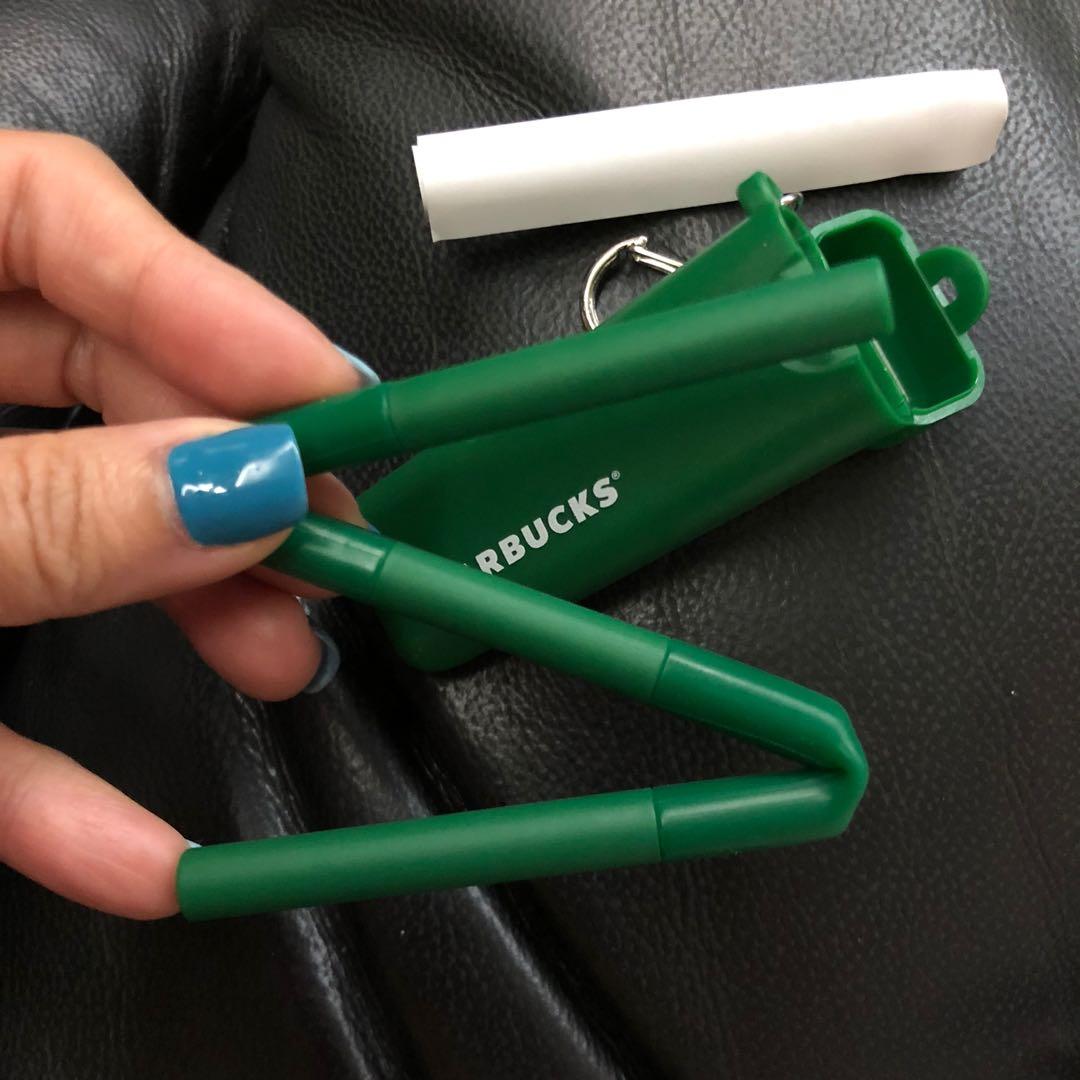 Starbucks Foldable reusable straw keychain case *Limited Edition*# ...
