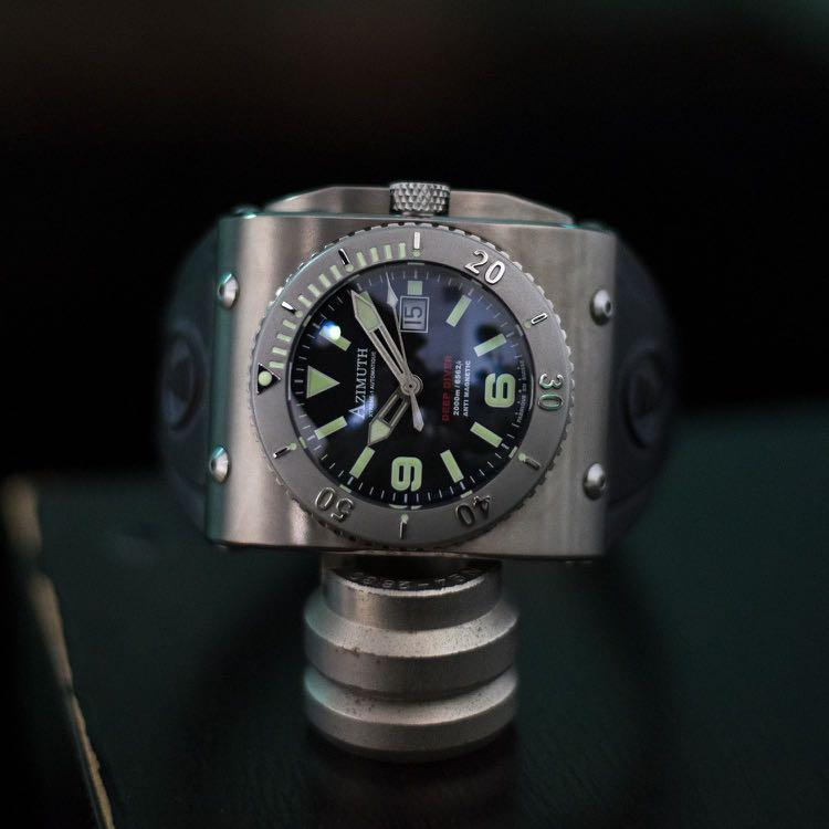 Azimuth Xtreme-1 Deep Diver Titanium, Men's Fashion, Watches ...