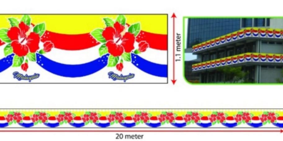 B- Banner Bunga Raya Malaysia, Sports Equipment, Sports & Games, Racket ...