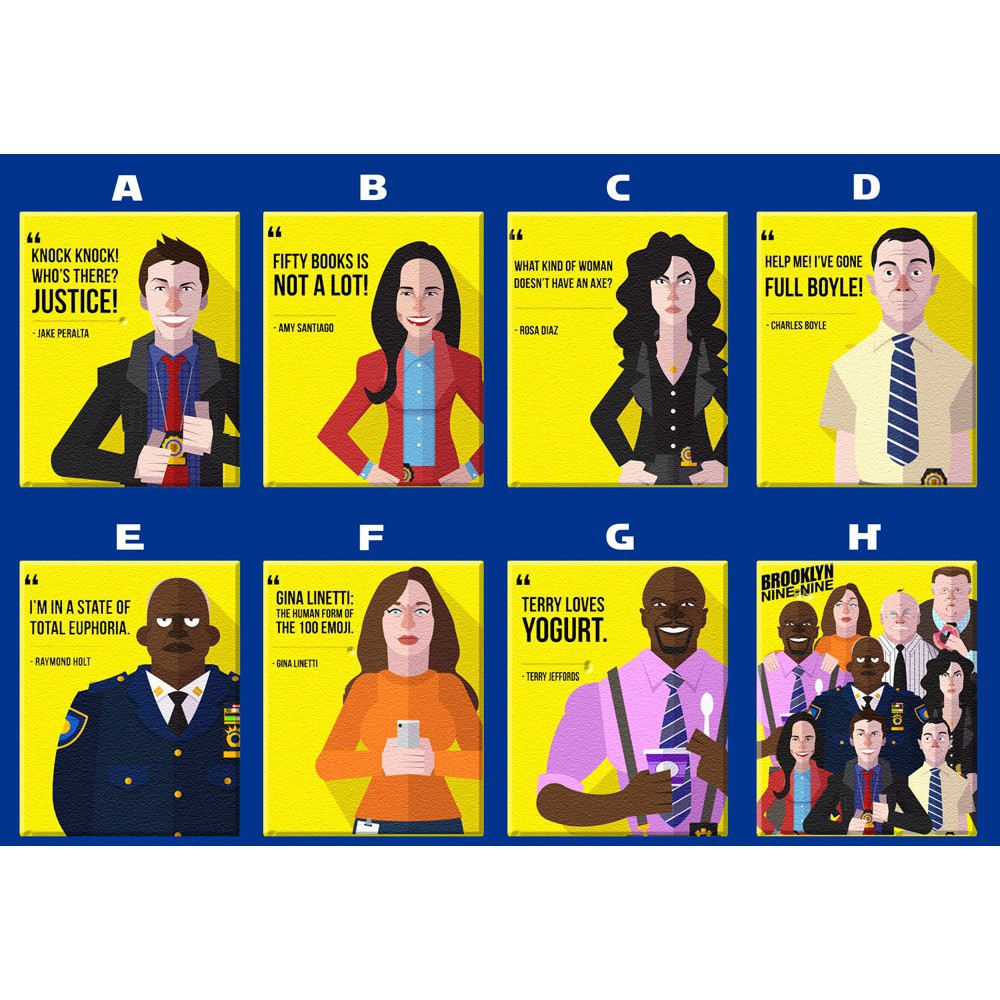 Brooklyn 99 Nine Nine TV Series Artwork Poster Ref Magnet Collectible ...