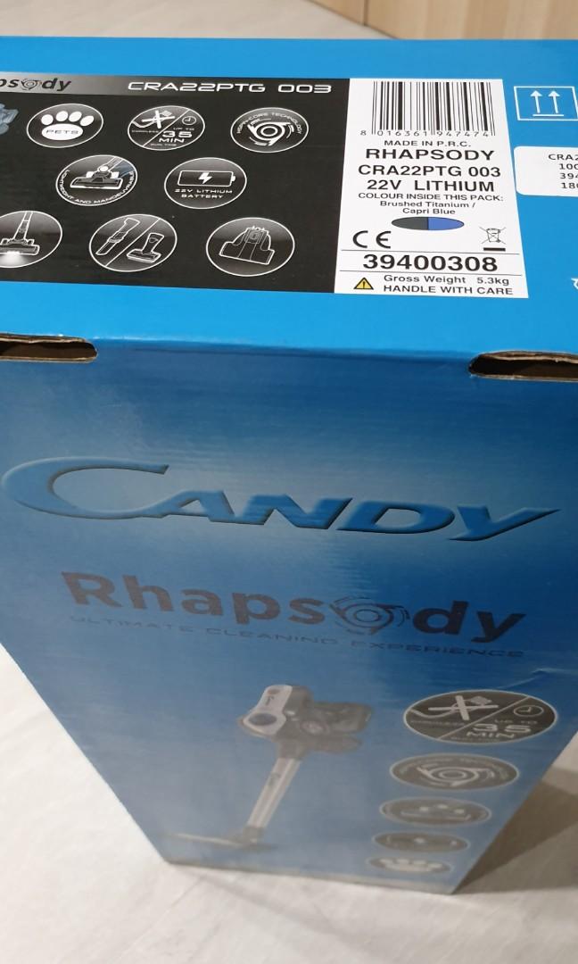 Candy Rhapsody Vacuum Cleaner (CRA22PTG 003) Capri Blue, TV & Home ...