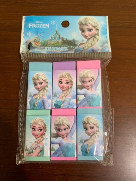 2 Types of Disney Frozen Stationery - Erasers and Rulers, Hobbies ...