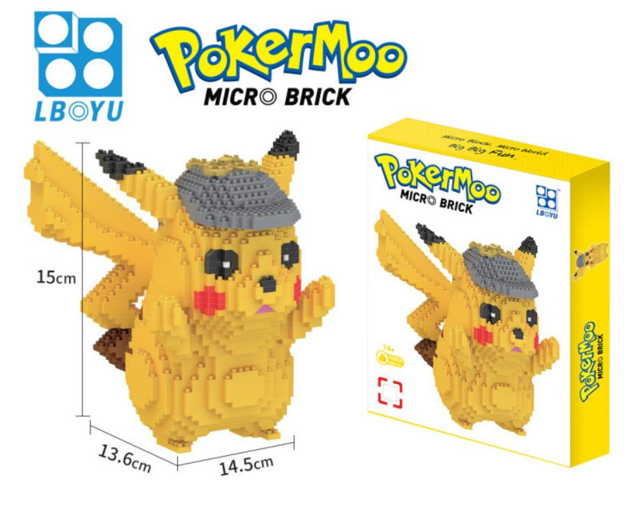 [instock] large Detective Pikachu Pokemon Nanoblocks, Toys & Games, Bricks & Figurines on Carousell