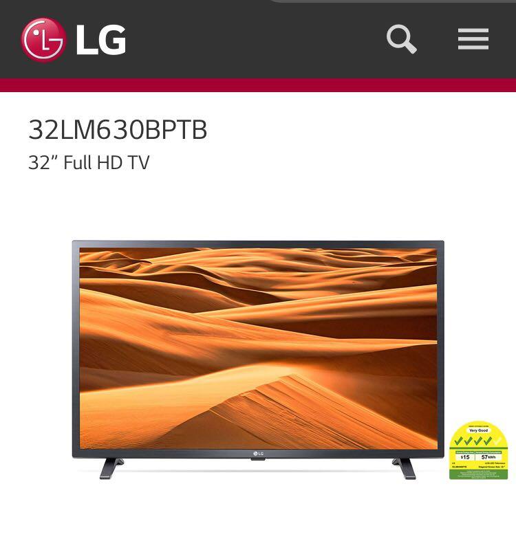 LG 32 inch Full HD Smart TV AI ThinQ - 32LM630BPTB, Home Appliances ...