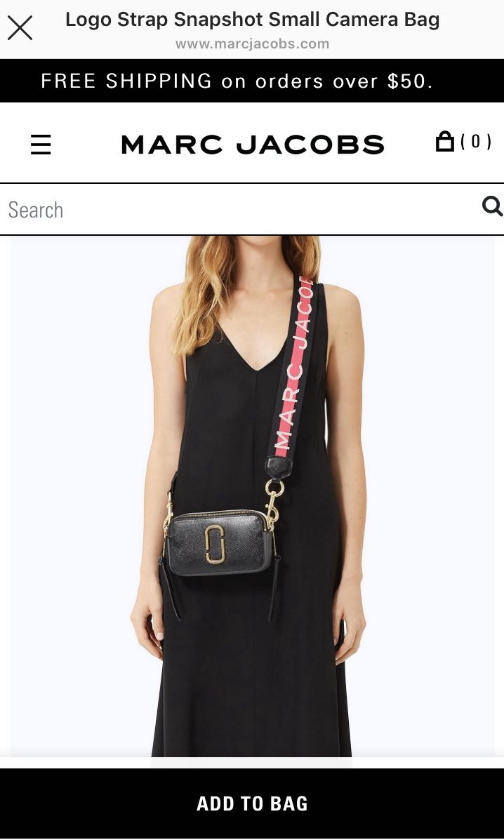 Marc Jacobs Logo strap snapshot small camera bag, Women's Fashion, Bags & Wallets, Cross-body ...