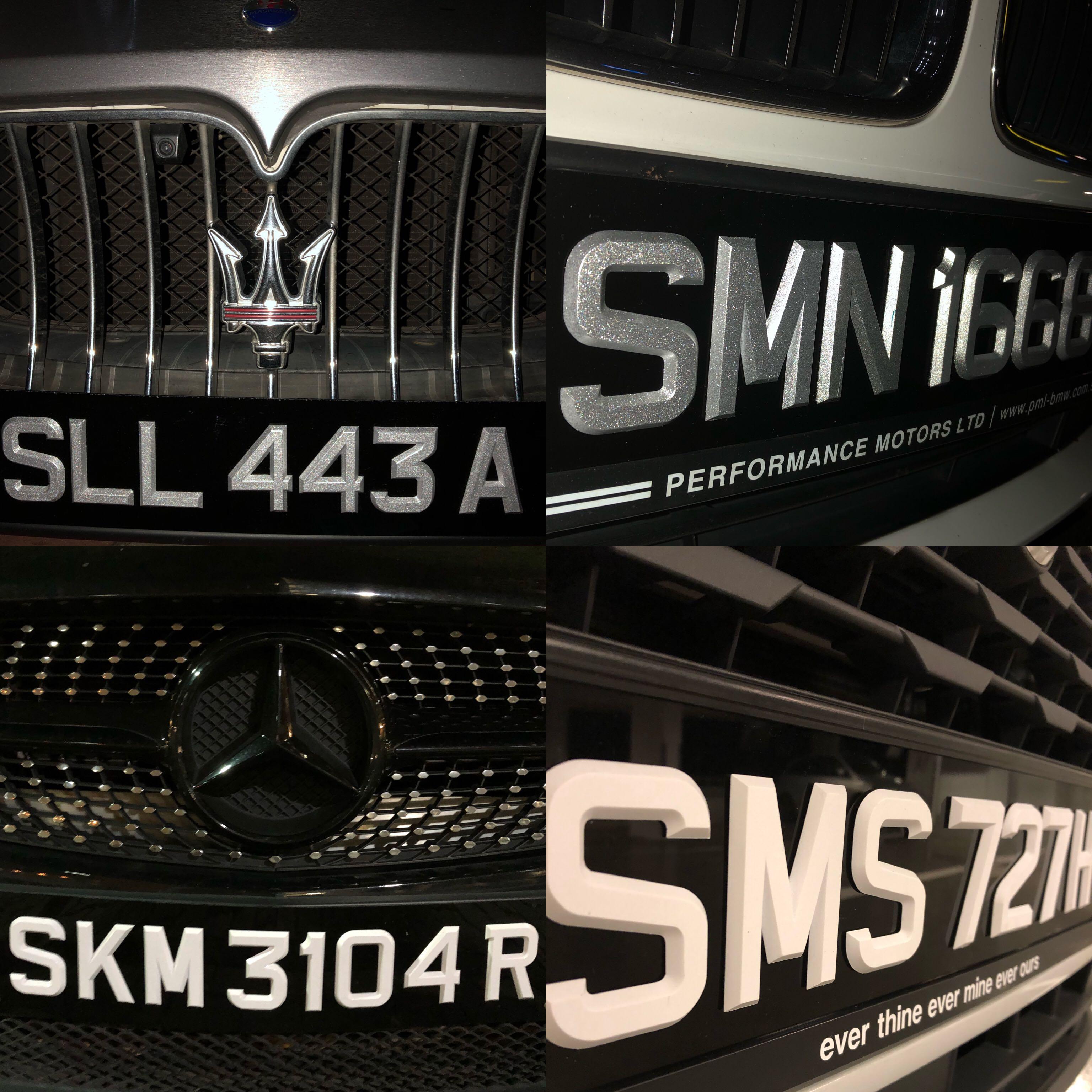 LTA compliant license plate 3D/Acrylic/Emboss Number plate, Car ...