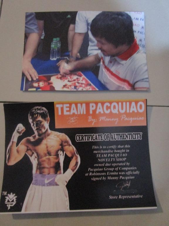 Manny Pacquiao authentic signature 8x10 photo signing +COA#2 ...
