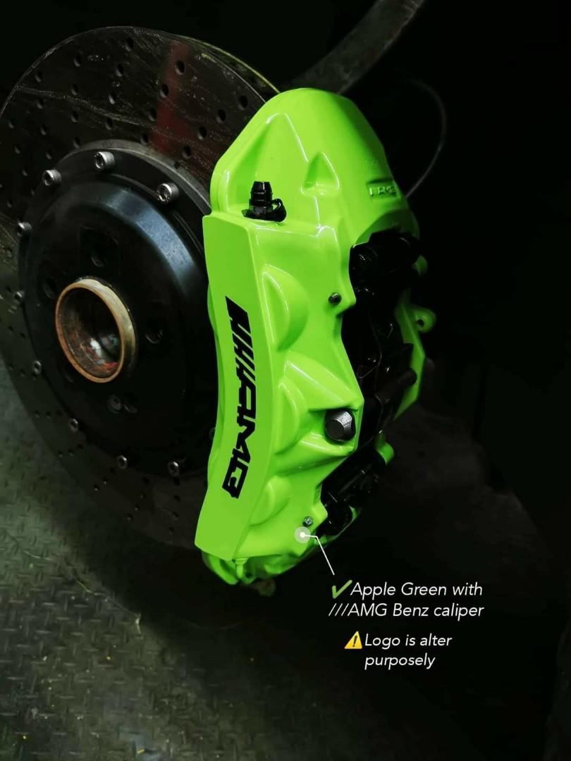 Mercedes-Benz Apple Green Brake Caliper Painting Job, Auto Accessories ...