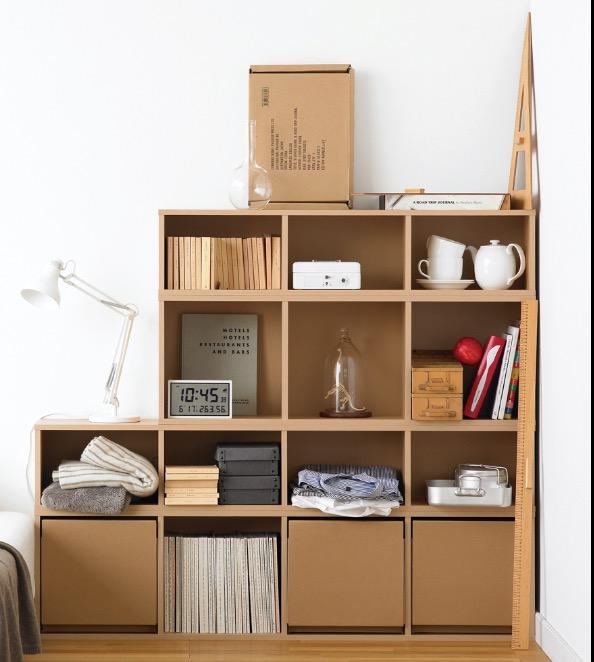 Muji Pulp Board Box Shelf A4-SIZED / 4-TIER, Furniture & Home Living ...