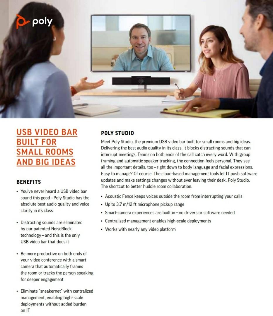 Circuit Breakers Offer: Poly Studio USB Video Conf Sound Bar, Audio ...