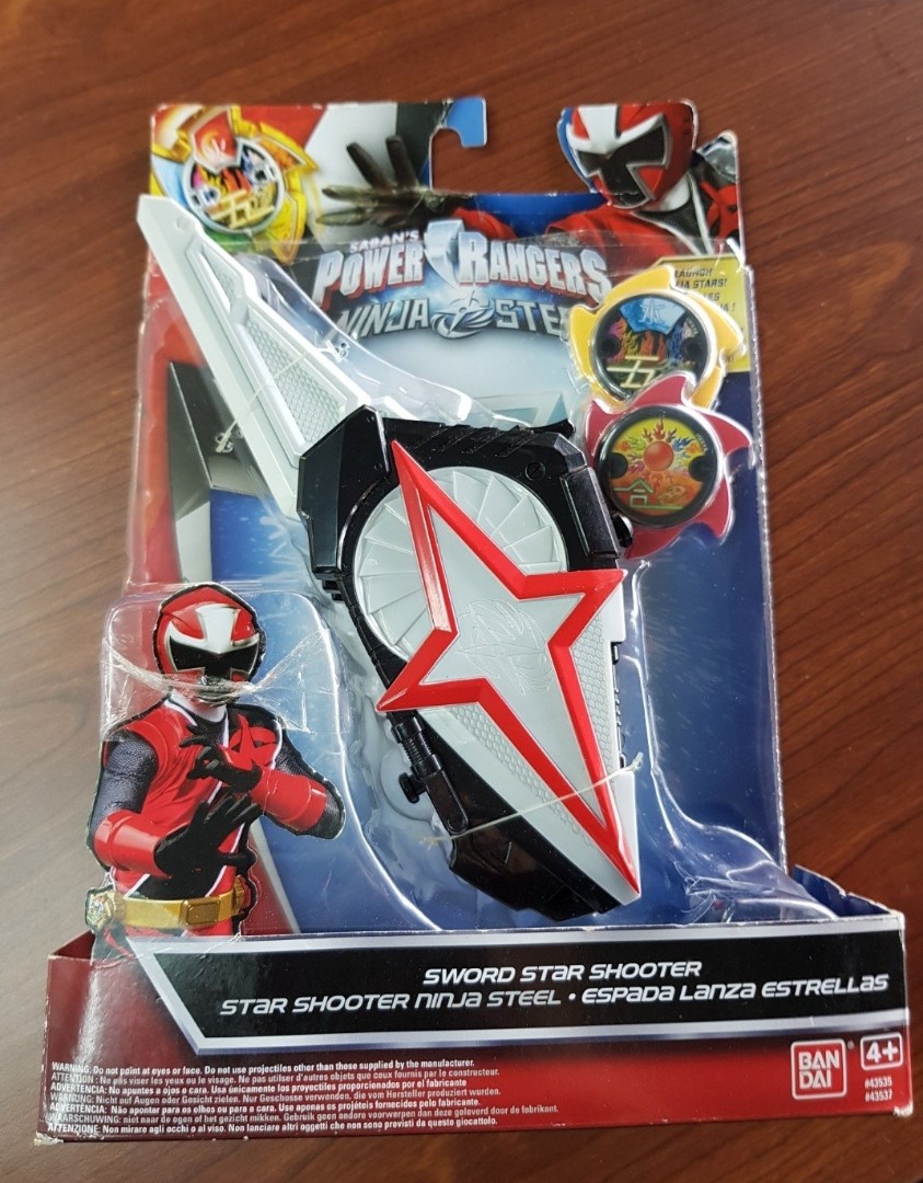 Power Rangers Ninja Steel Sword Star Shooter With Ninja Stars Role Play ...