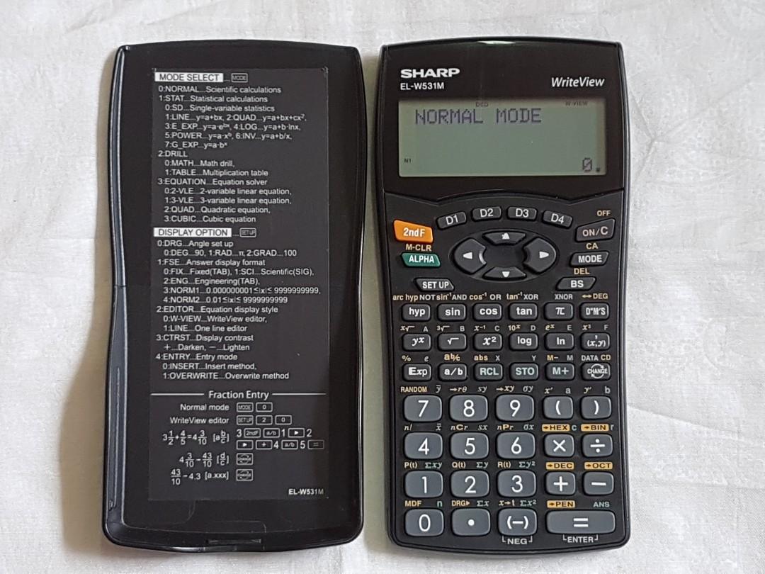 Sharp EL-W531M WriteView Scientific Calculator, Computers & Tech ...