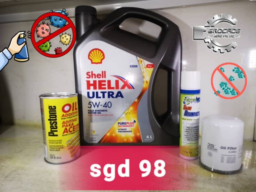 Shell Helix Ultra 5W/40 Disinfectant Promo Package, Car Accessories ...