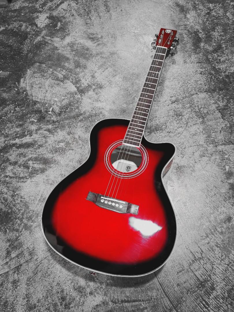 Techno D40 Acoustic Guitar, Hobbies & Toys, Music & Media, Musical ...