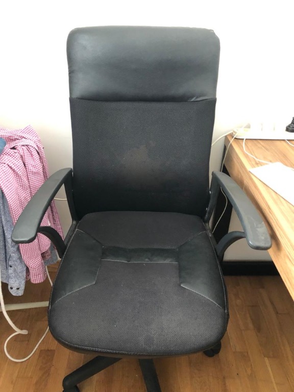 Used Study Chair (rotating with wheels), Furniture & Home Living ...