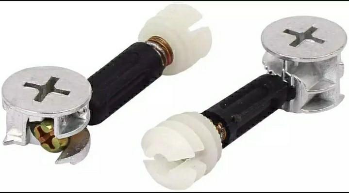 3 in 1 Furniture Connecting Fittings (cam fitting + Dowel + Pre ...