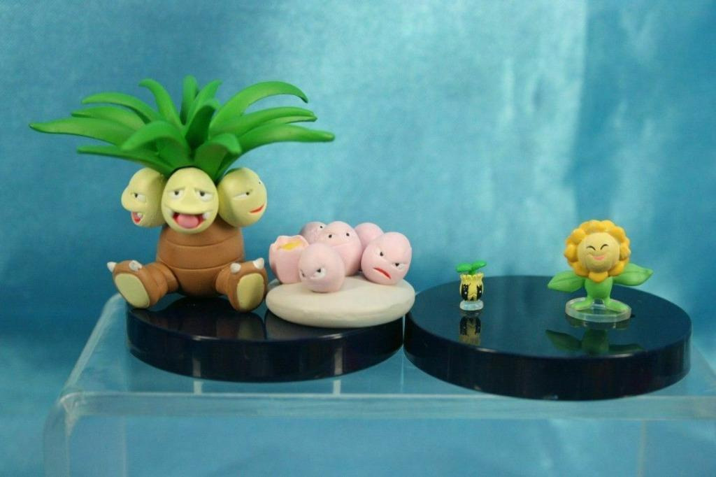 寵物小精靈 扭蛋 立體圖鑑 蛋蛋 椰蛋樹 向日種子 向日花怪 Pokemon Zukan DP6 1/40 Scale Real Figure ...