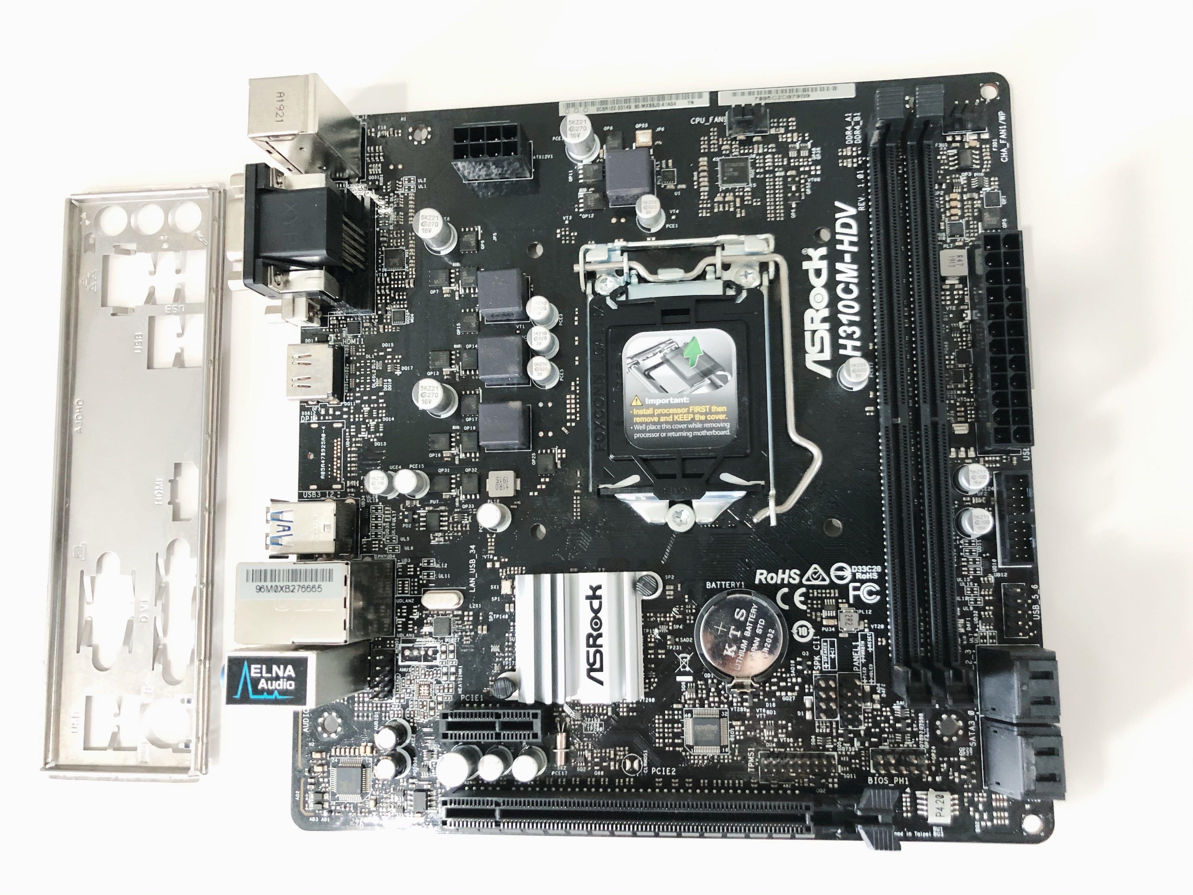 Asrock H310M-HDV 8.9Gen Motherboard 1151 Socket, Computers & Tech ...