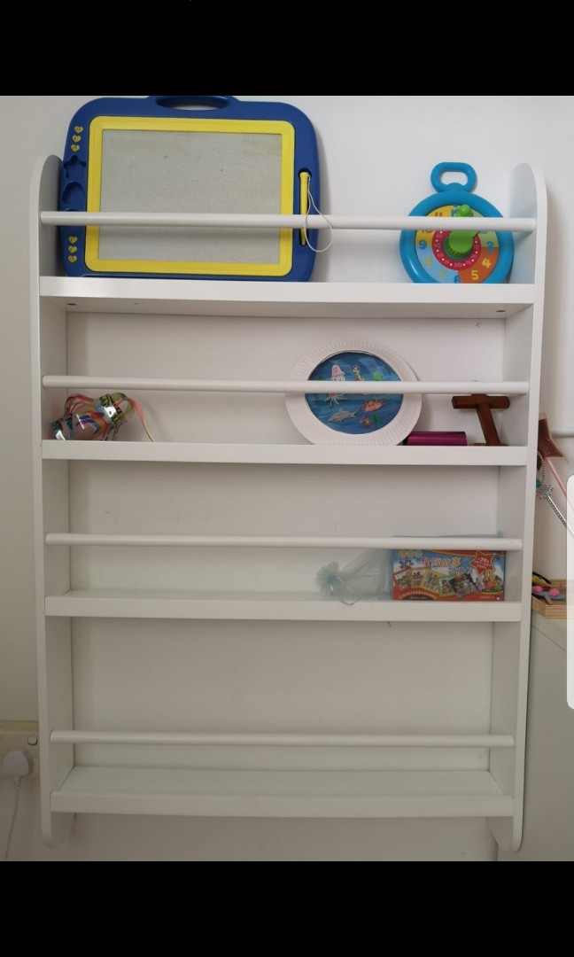 Book Rack wall mount storage for kids, Furniture & Home Living ...