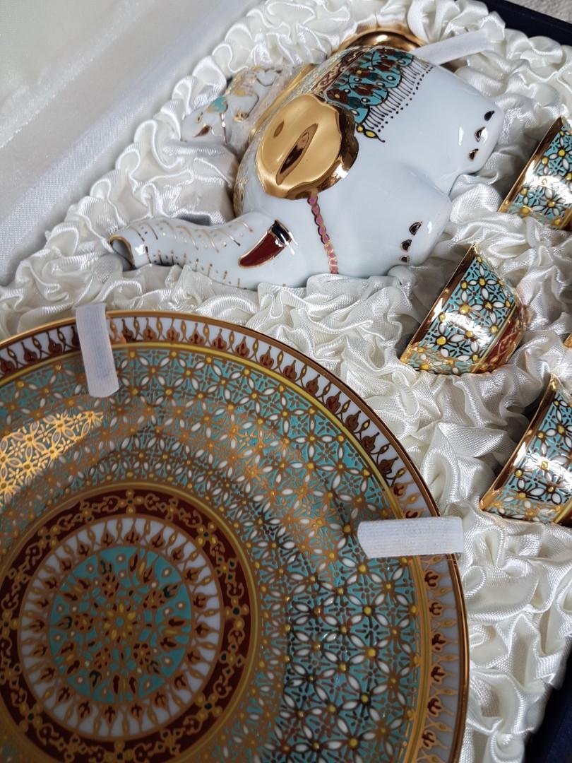 Hand Painted Famille Thai Benjarong Tea Set, Furniture & Home Living ...
