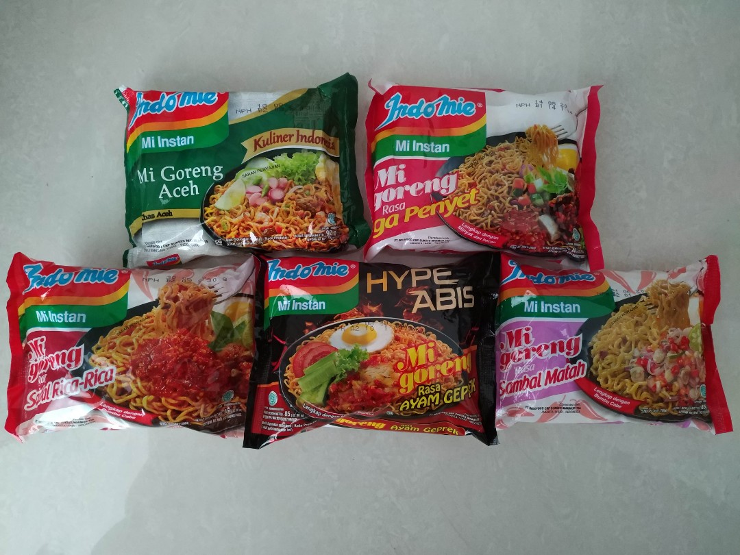 Indomie Assorted 5 pcs, Food & Drinks, Packaged & Instant Food on Carousell