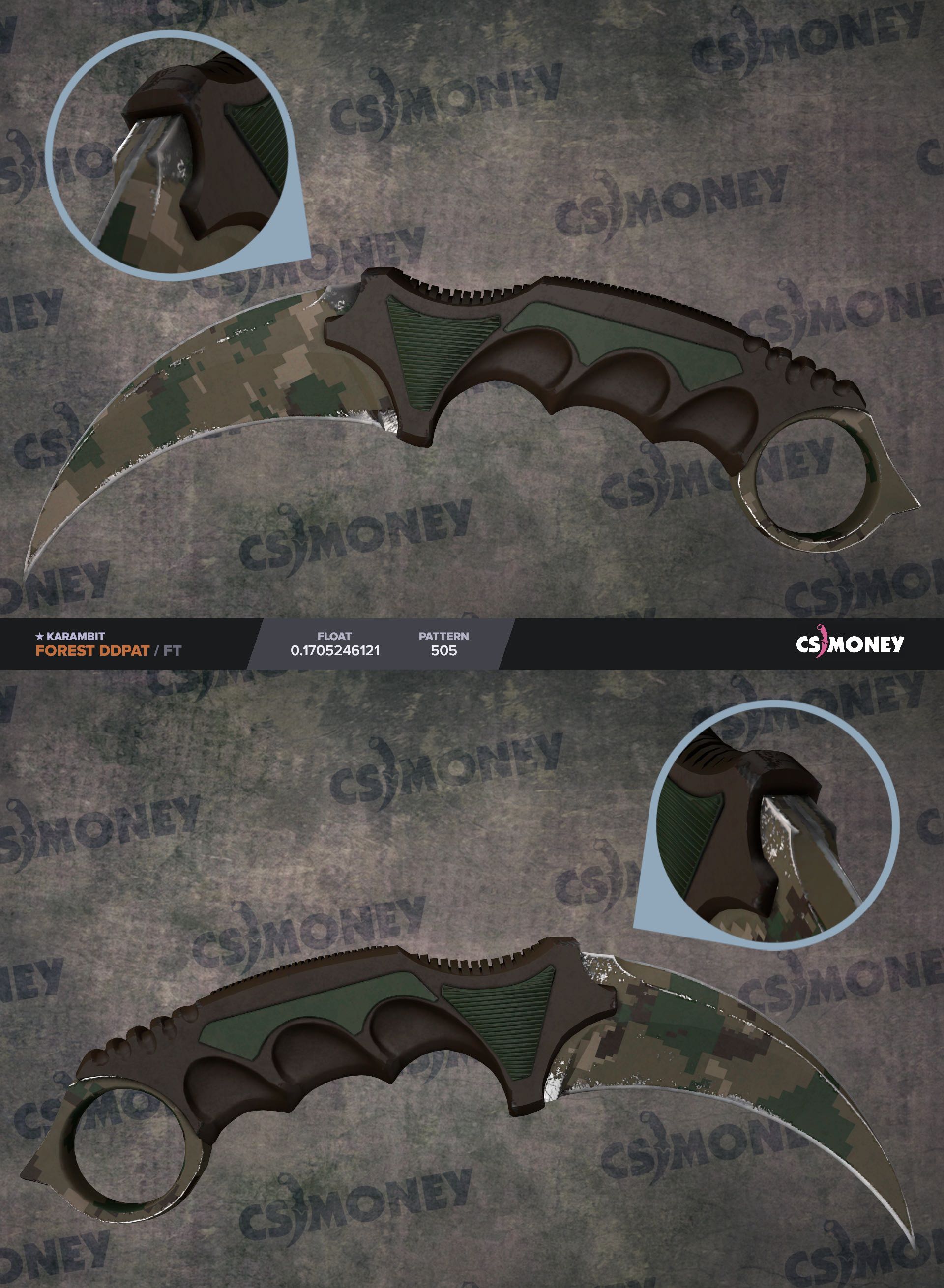 Karambit forest ddpat FT (low float), Video Gaming, Gaming Accessories ...