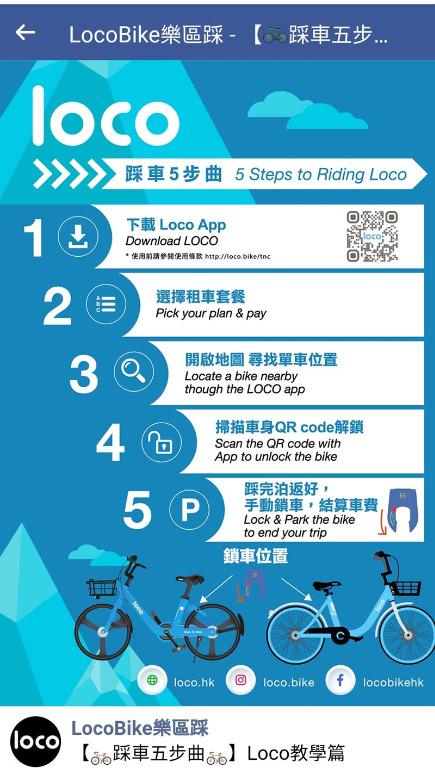 Loco bike 優惠券 共享單車優惠券 Free cash coupon, 運動產品, 單車及配件, 單車 - Carousell
