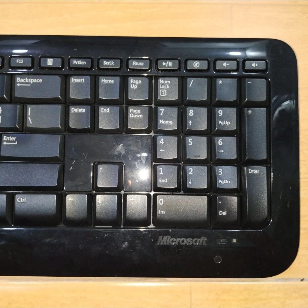 Microsoft Wireless Keyboard 800 wireless mouse 1000 USB plug desktop ...