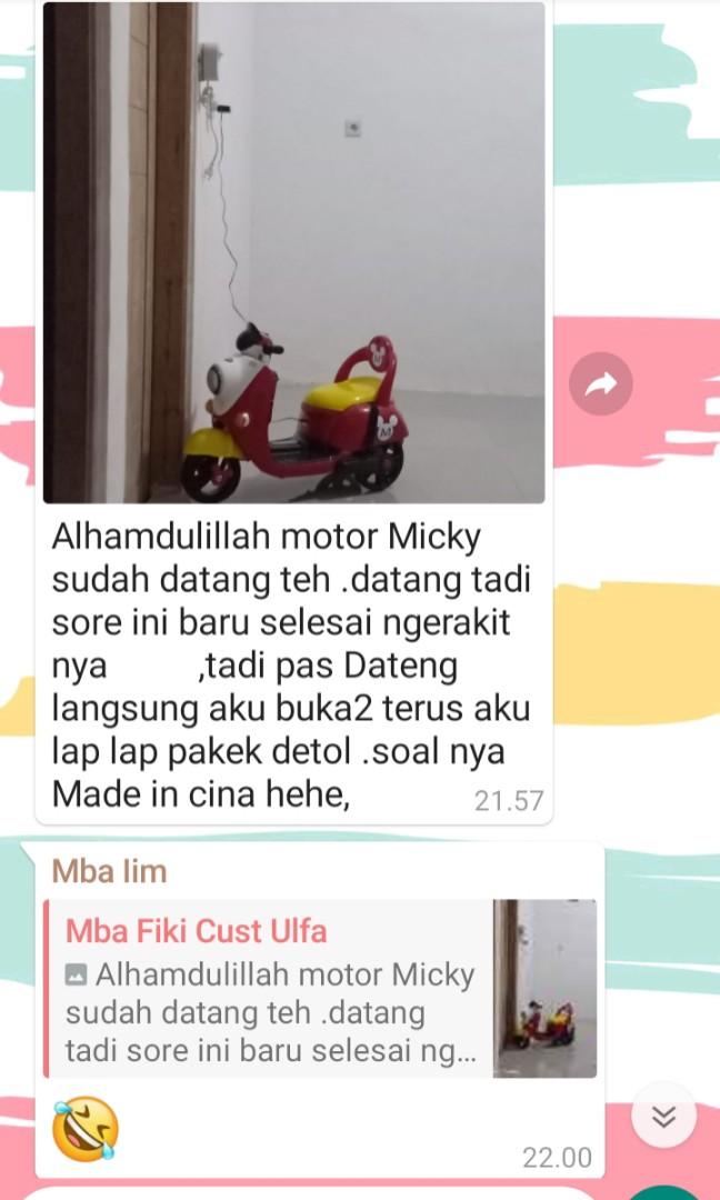 Motor aki mickey, Bayi & Anak, Mainan & Baby Walker di Carousell