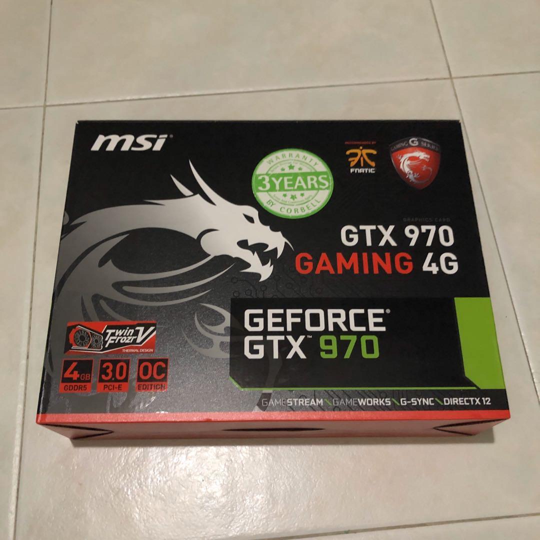 MSI GeForce Gtx 970 Gaming 4GB Graphics Card, Computers & Tech, Parts ...