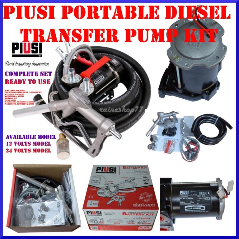 Original PIUSI Diesel Transfer Pump Kit 12v or 24v Model Portable ...