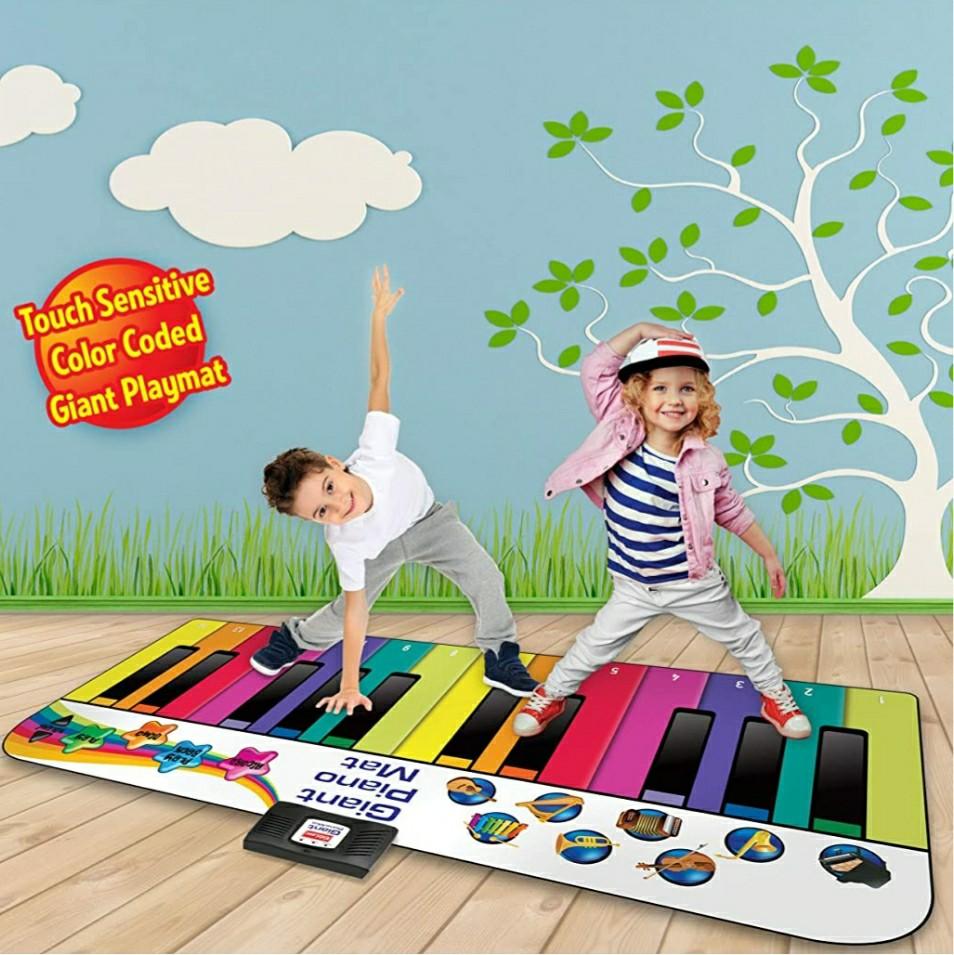 (PO) BN Jumbo Floor Piano Mat: 6-Foot 24-Key (Black + White Keys ...