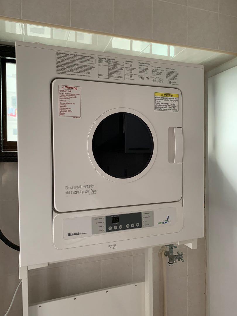 Rinnai RD-600CG Gas Dryer + Stand, TV & Home Appliances, Washing ...