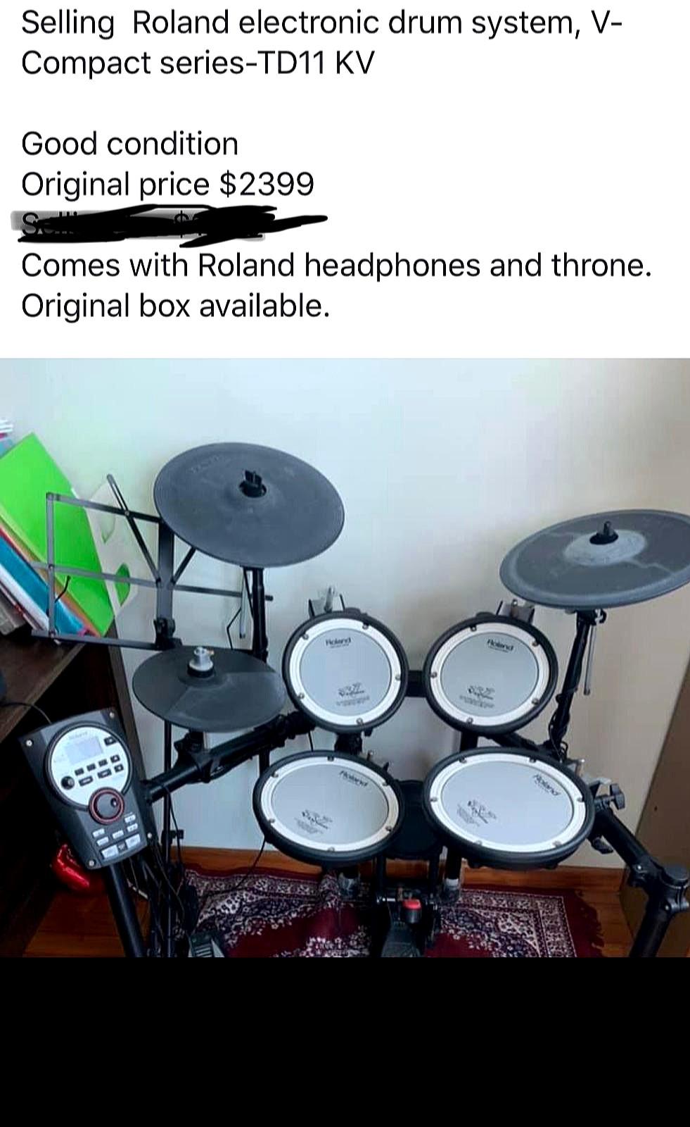 ROLAND Electronic Drum System V-Compact series -TD11 KV, Hobbies & Toys ...