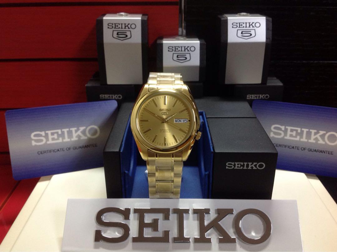 Seiko 5 SNKL48 Gold Tone Automatic Watch SNKL48K1 Brand New, Men's ...