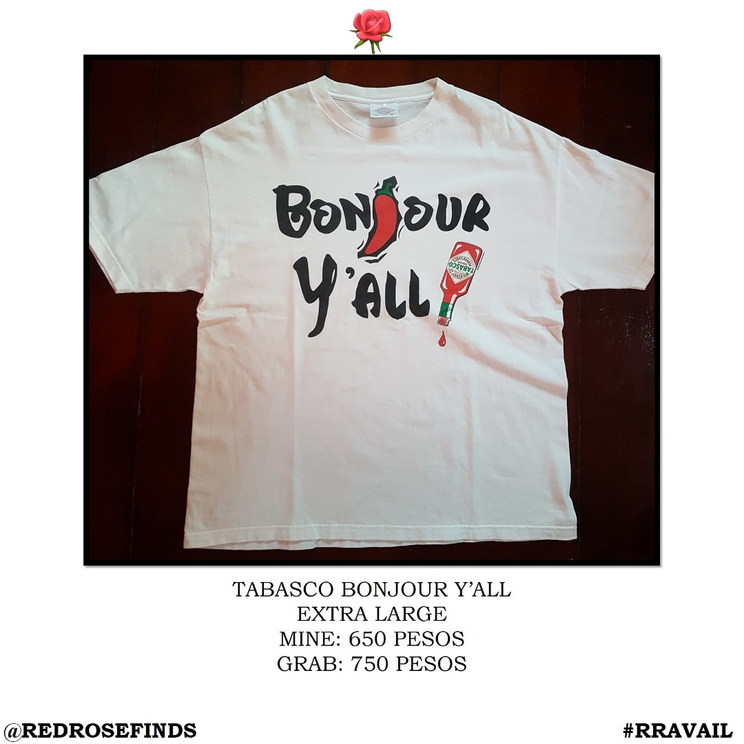 Tabasco Bonjour Y'all, Men's Fashion, Tops & Sets, Sets & Coordinates ...