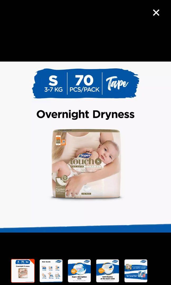 Drypers Touch S, Babies & Kids, Bathing & Changing, Diapers & Baby ...