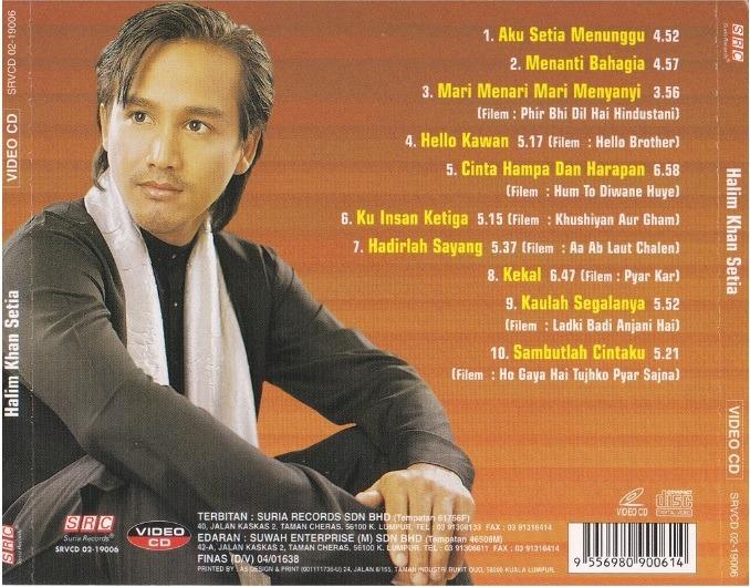 Halim Khan - Setia (Aku Setia Menunggu) VCD MTV Karaoke, Hobbies & Toys, Music & Media, CDs ...