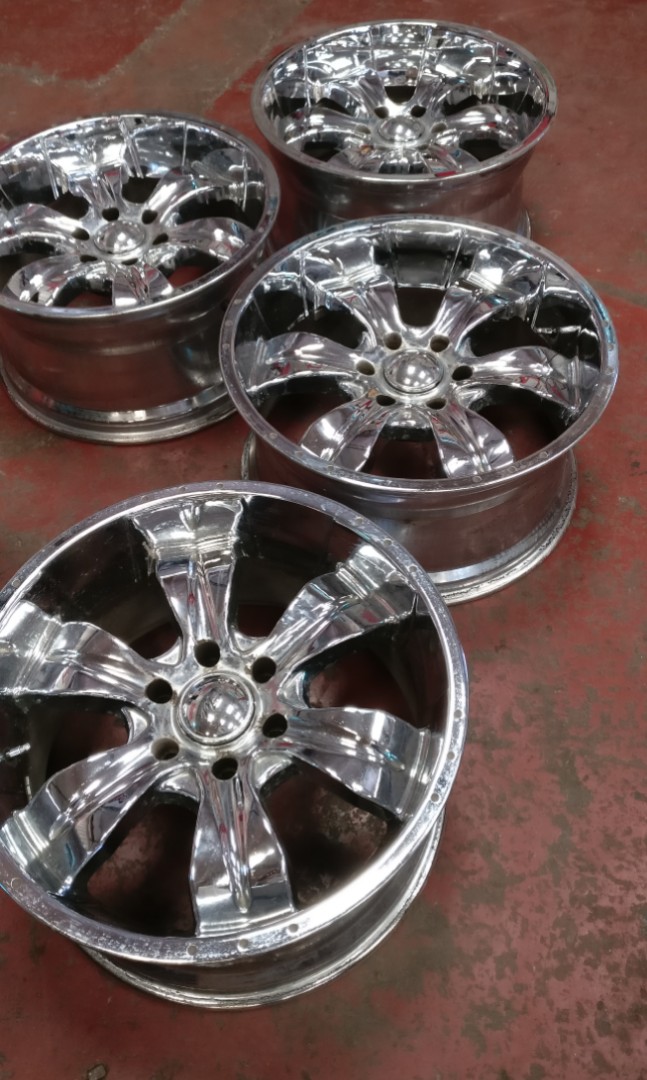 Mondera 20 inch Chrome Rims Wheels without Tires fit Hilux Fortuner ...