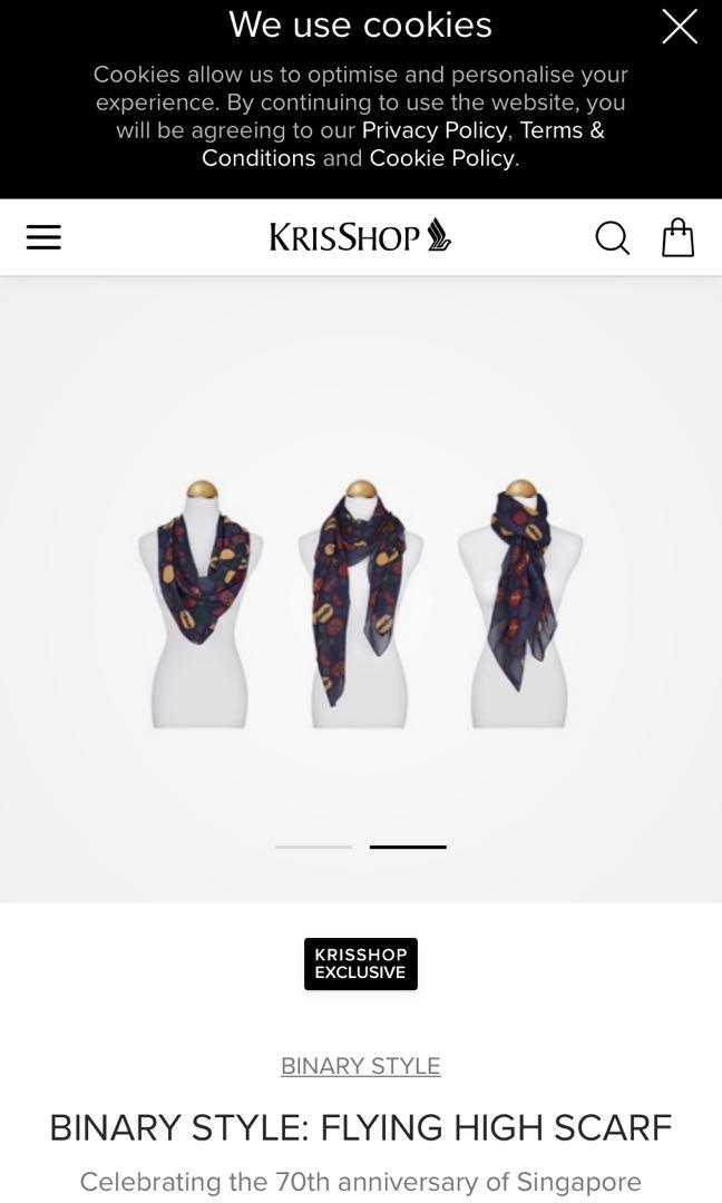 Singapore airlines binary style flying high scarf, Women's Fashion, Watches & Accessories ...